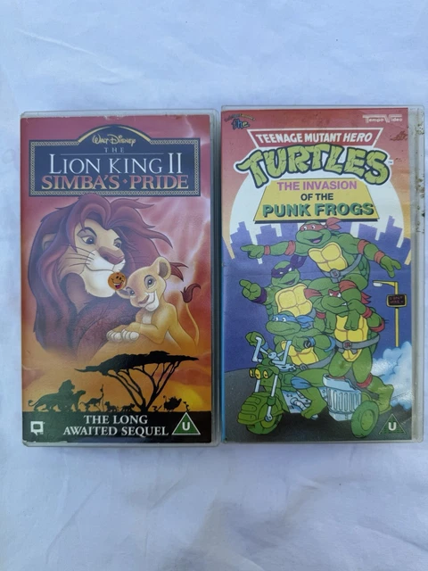 LION KING 2 & Teenage Mutant Turtles Invasion Of Pink Frogs VHS Bundle ...