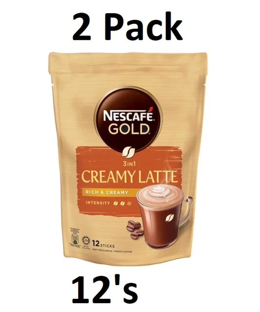 2 X NESCAFE Gold 3-in-1 Creamy Latte 31g x 12's Rich & Creamy Instant ...