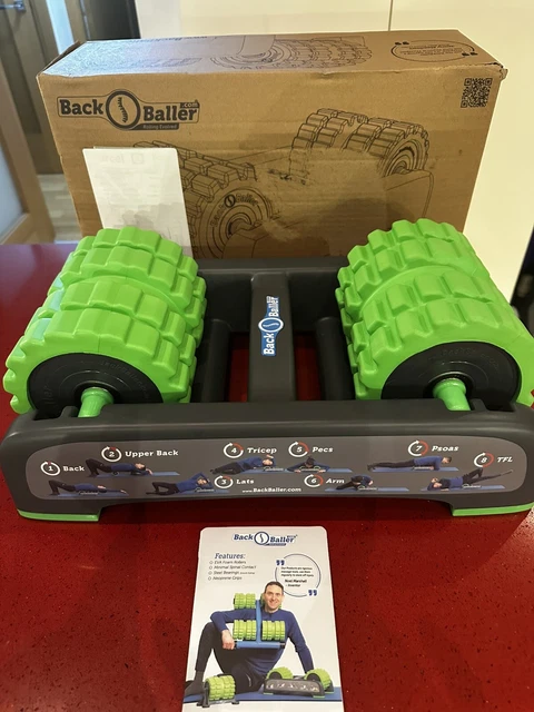 BACKBALLER DUAL FOAM Roller Ridged Trigger Point Back Pain Muscle ...