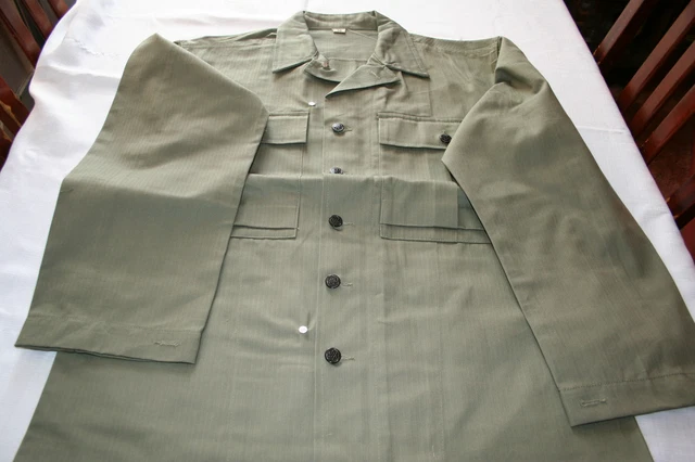 US AMERICAN ARMY GREEN HBT JACKET WW2 Repo $65.95 - PicClick