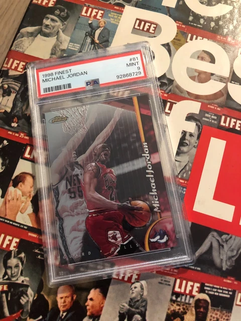 PSA MICHAEL JORDAN 1998 Finest #81 - BULLS SUPER SHARP SUPER CLEAN EUR ...