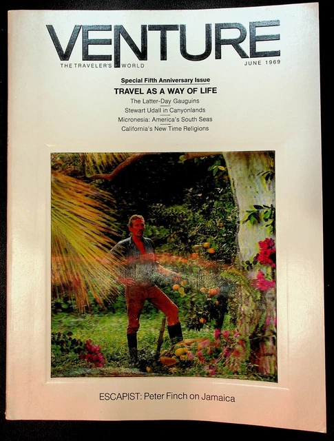 VINTAGE VENTURE TRAVEL Magazine June 1969 Jamaica Italy Gemini Ports ...