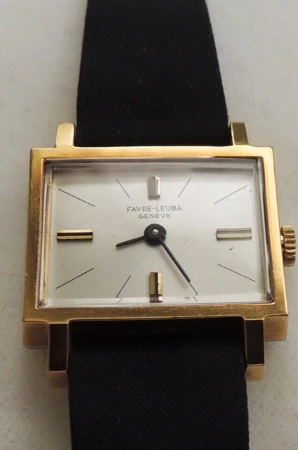 VINTAGE SWISS LADIES GOLD Wrist Watch FAVRE-LEUBA GENEVE, S/N 56202 ...