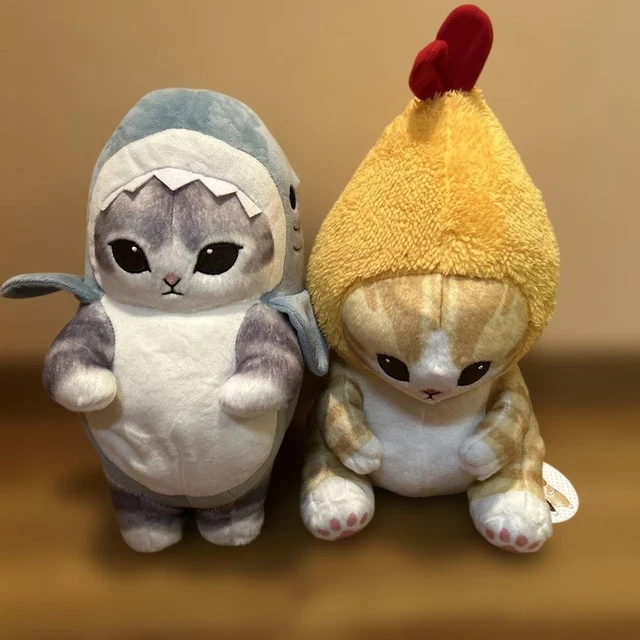 FLUFFY SAND SHARK Cat and Shrimp Cat Big Plush Toy Very Good £56.40 ...