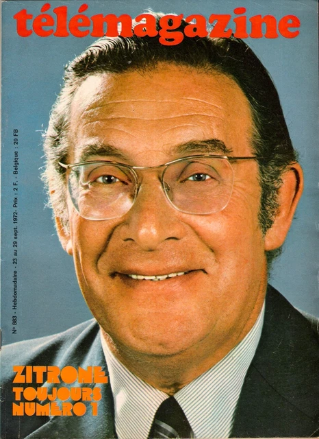 TÉLÉ MAGAZINE N° 883 - Léon Zitrone (Septembre 1972) EUR 5,00 - PicClick FR