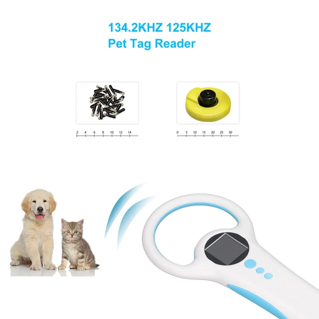 ANIMAL TAG READER 134.2khz 125khz Wireless Animal Chip ID Reader New ...