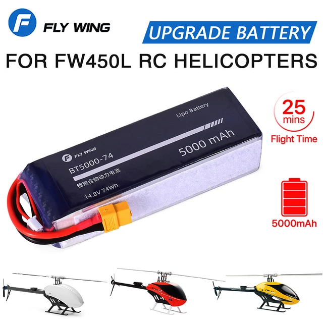 FLY WING FW450L RC elicottero 35C 5000mAh 4S batteria Lipo spina 14,8V ...