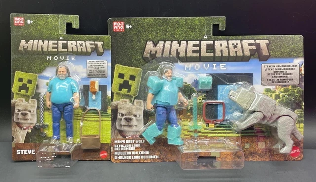 2025 A MINECRAFT Movie Steve & Diamond Armor Steve - Jack Black Figures ...