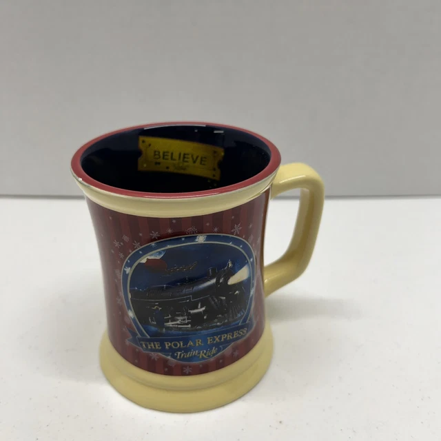 THE POLAR EXPRESS Warner Bros 3D Train Ride Hot Chocolate Coffee Mug ...