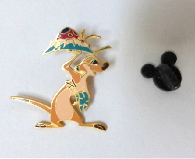 DISNEY TIMON TRADING Pin The Lion King Holding Bug Leaf Platter Meerkat ...