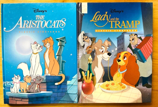 2X DISNEY ARISTOCATS 1998 & Lady and the Tramp 1997 Hardcover Classic ...
