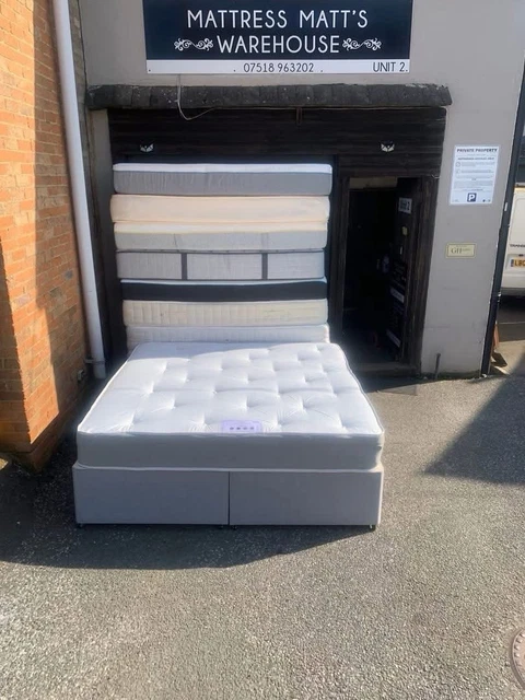 SUPER KING SIZE BED & MATTRESS divan bed with medium support mattress £ ...
