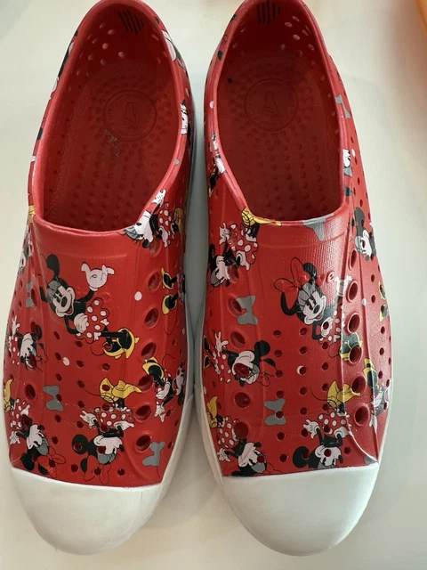 DISNEY MINNIE MOUSE Native Shoes Size M4 / W6 Red Slip On £19.09 ...