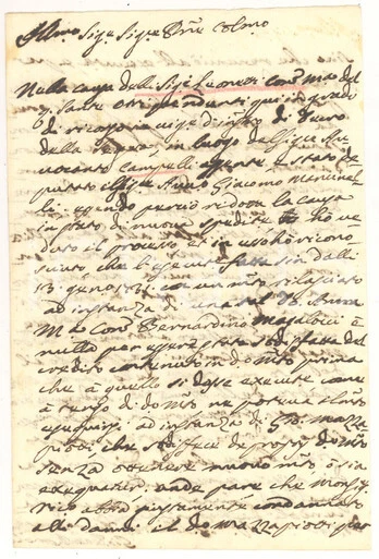 1738 SPOLETO GIOVANNI Battista ROMOLI a Bartolomeo GRAZIANI su lite in ...