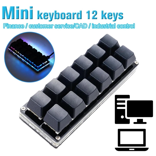 12KEY GAMING KEYBOARD Programming Macro keypad Mechanical DIY Keyboar T1H P5J2 $31.77 - PicClick AU