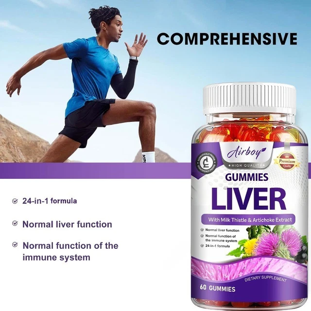 LIVER GUMMIES - with Milk Thistle, Artichoke, Ginger, Zinc, VitaminB6 ...