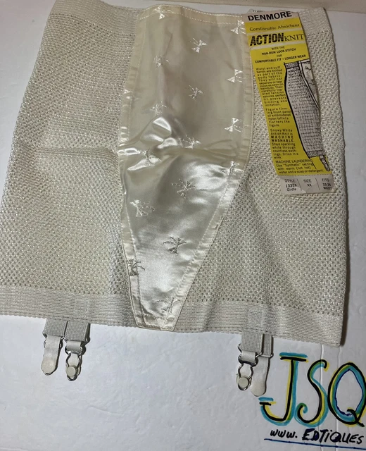 VINTAGE ACTION KNIT Hip Slimming Open Bottom Girdle 4 Garters Clips ...
