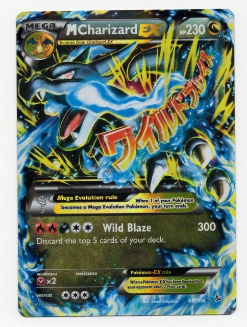 POKÉMON TCG MEGA M Charizard EX XY Flashfire Holo carta ultra rara 69/ ...