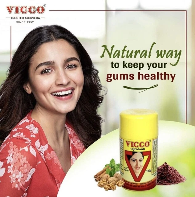 100G X 6 Vicco Vajradanti Tooth Powder Swollen & Bleeding Gums ...