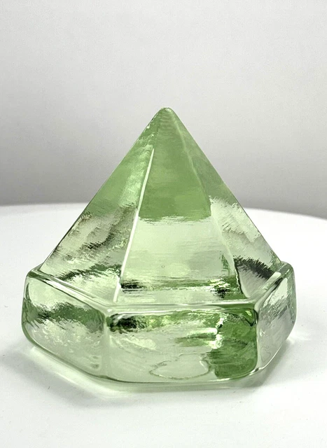 GREEN SHIP DECK Glass Prism Pyramid Nautical Maritime 3-1/4”x 3” Mint ...