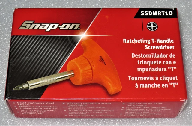 *NEW* SNAP-ON T-HANDLE Ratcheting Screwdriver, STUBBY ~ SSDMRT1O ...