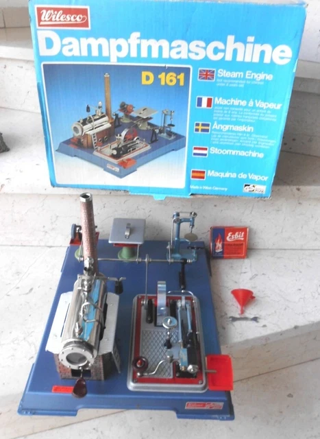 WILESCO D161 DAMPFMASCHINE-WERKSTATT mit 4 Antriebsmodellen und orginal Karton EUR 135,00 ...