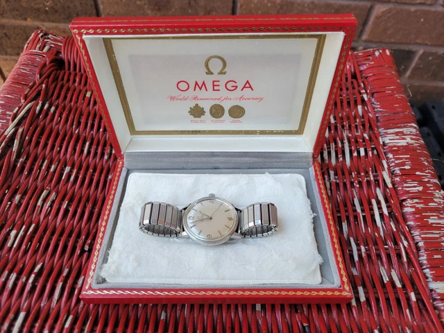 ORIGINAL 34MM MENS VINTAGE 1965 OMEGA AUTOMATIC STEEL WATCH Cal. 550 ...
