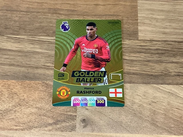 PANINI XL PREMIER league 2023/2024 GOLDEN BALLER MARCUS RASHFORD £1.45 ...