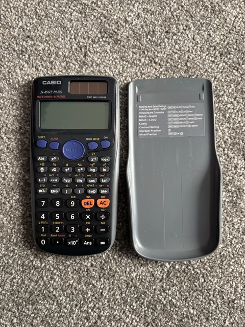 CASIO FX-85GT PLUS Scientific Calculator Black/Grey with Case £8.64 ...