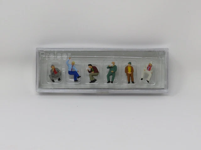 SEATED PASSENGERS PEDESTRIAN Figure Set Preiser 10097 for HO Scale ...