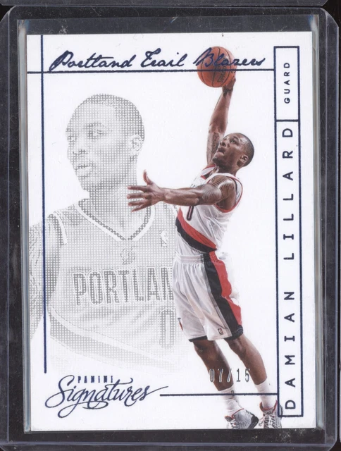 DAMIAN LILLARD 2013-14 Panini Signatures Blue 7/15 EUR 1,84 - PicClick FR