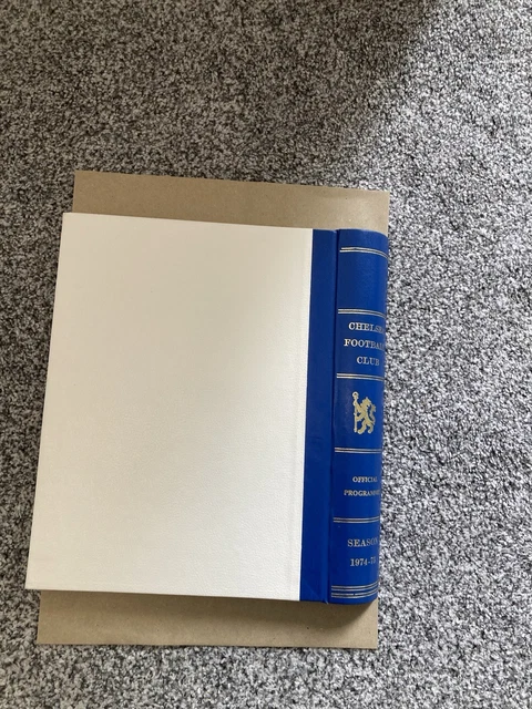 CHELSEA PROGRAMME BINDER 1974-75 Season. £21.50 - PicClick UK