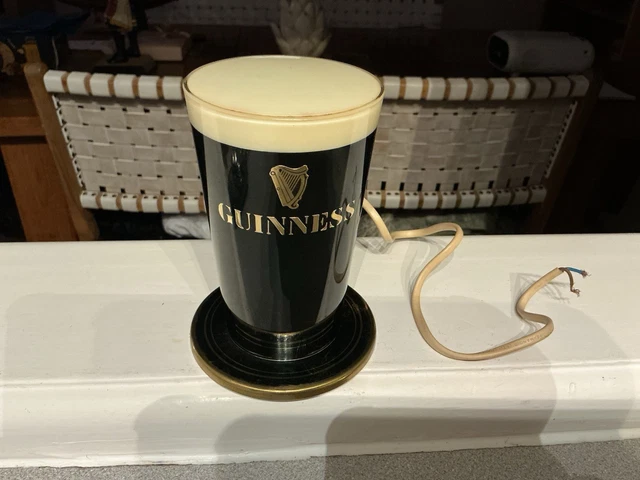 GUINNESS ILLUMINATED BAR Top Pub Pump Font Sign Advertising Light Rare ...