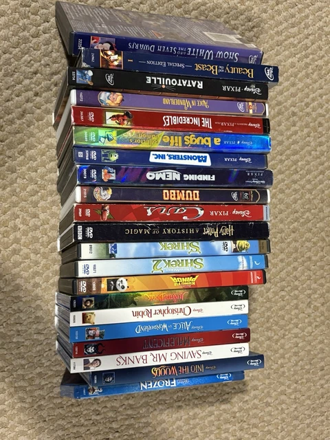 DISNEY DVD BLU Ray Lot Frozen Snow White Cars Beauty Beast + Harry ...