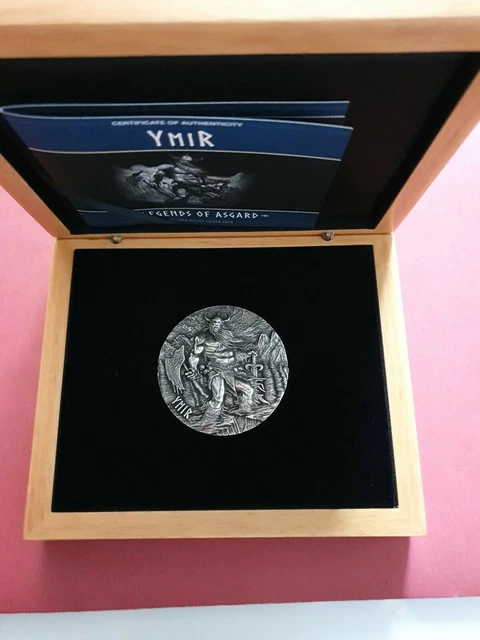 YMIR LEGENDS OF Asgard 3 Oz Silver Coin $10 Tokelau 2017 (#678 of 1,500 ...
