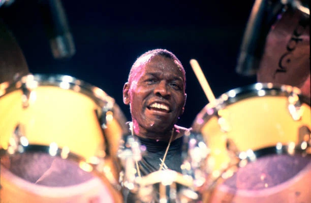 JAZZ DRUMMER ELVIN Jones performing at Pumpehuset 1991 OLD PHOTO 2 $9. ...