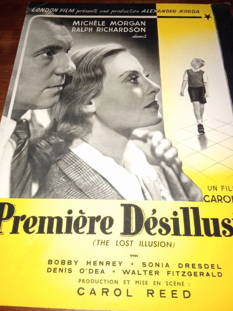 PREMIÈRE DÉSILLUSION MICHÈLE Morgan 1949 Carol Reed press kit Dossier ...