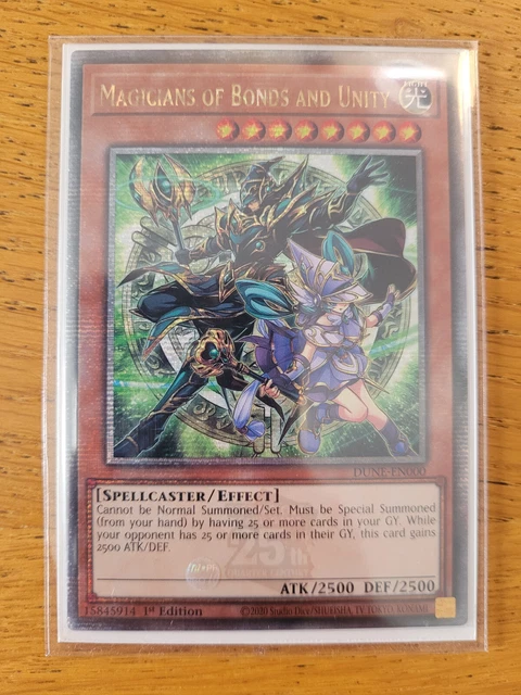 YU-GI-OH! MAGICIANS OF Bond and Unity DUNE-EN000 25 Ans Quarter Century ...