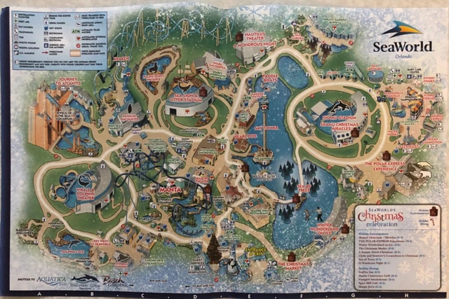 SEAWORLD, ORLANDO, NOV 2011 - Jan 2012, Park Map, Florida Theme Park ...