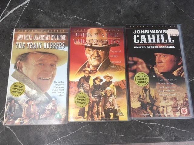 JOHN WAYNE VHS Tapes Westerns Bundle - WARNER HOME VIDEO - SCREEN ...
