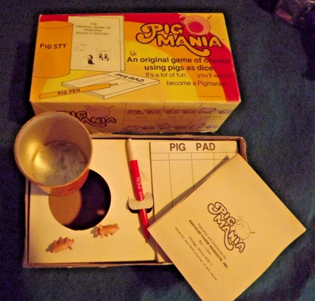 PIG MANIA GAME Original Pigs as Dice 1977 Complete $34.00 - PicClick
