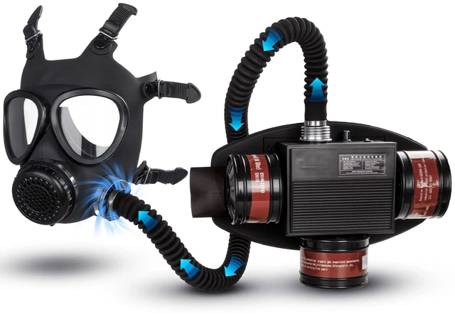 PAPR RESPIRATOR SYSTEM Powered Air Purifying Respirator Kit for Gas ...