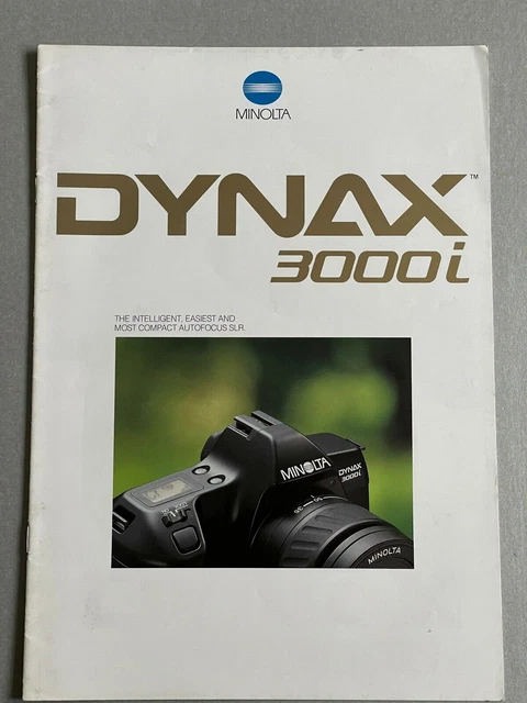 MINOLTA DYNAX 3000I, 35mm Film Camera, A4 Paper Brochure, 18 Pages £7. ...