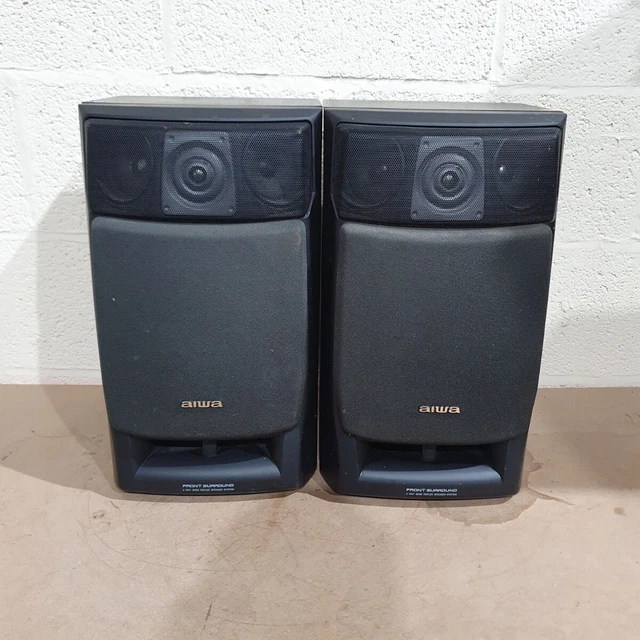 AIWA SX-FZ2600 WIRED Front Surround 3-Way Bass Reflex L/R Bookshelf Speaker Pair £30.09 ...