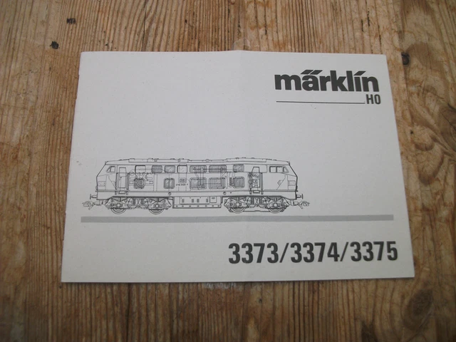 MÄRKLIN H0, ANLEITUNG für 3373/3374/3375, Br 216, Gebrauchsanweisung ...
