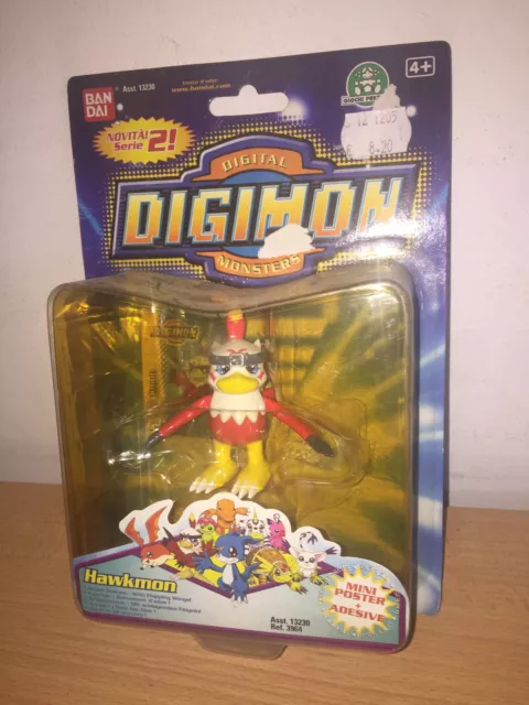 GIOCHI PREZIOSI BANDAI Digimon Serie 2 HAWKMON Mini Action Figure MOC ...