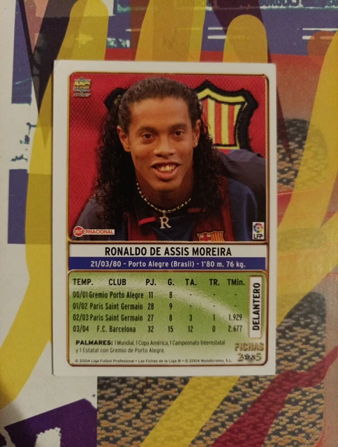 RONALDINHO BARCELONA MUNDICROMO 2004 2005 Fichas De La Liga Perfect Condition EUR 5,00 - PicClick FR