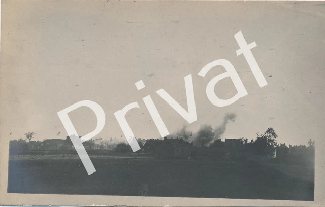 FOTO WK1 LA Bassée Artillerie Feuer Rauch Kämpfe Frankreich M1.26 EUR ...