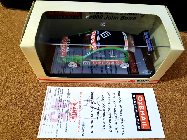 1:43 BIANTE &JOHN BOWE" #888 OZEMAIL RACING TEAM FORD BA FALCON XR8 ...