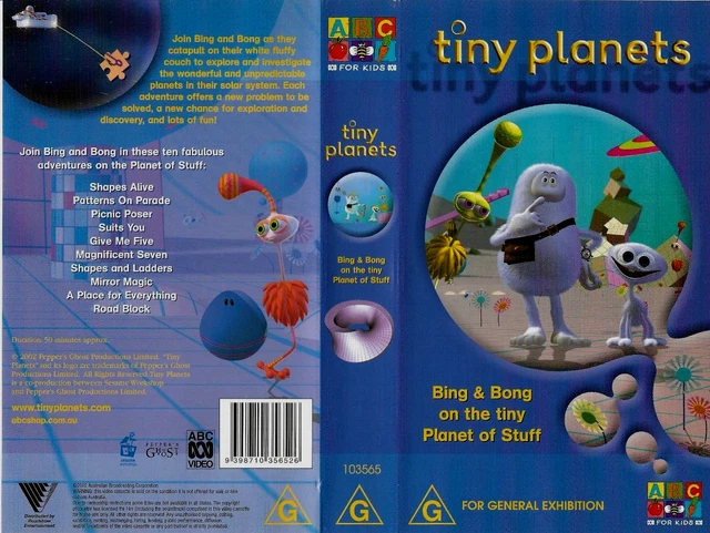 TINY PLANETS -BING &Bong On The Tiny Planet Of Stuff Vhs Video Pal~Rare Find £37.81 - PicClick UK